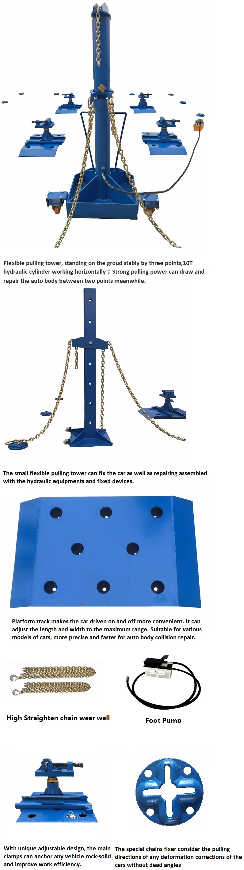 MFA WINNER Car Frame Machine Floor Pulling System - 10 TONS