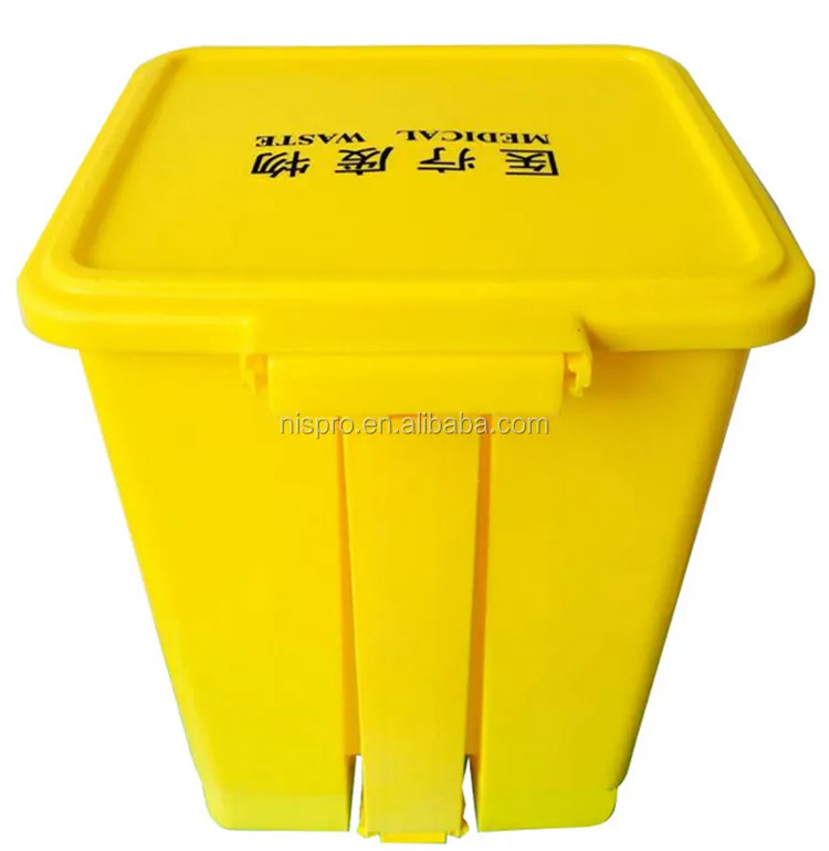 30l Plastic Medical Waste Bin And Sharps Container With Foot Pedal ...