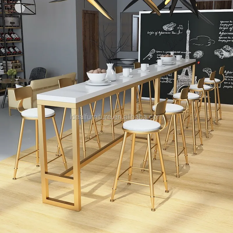 New Design Fashionable Long High Industrial Vintage Restaurant Wood ...