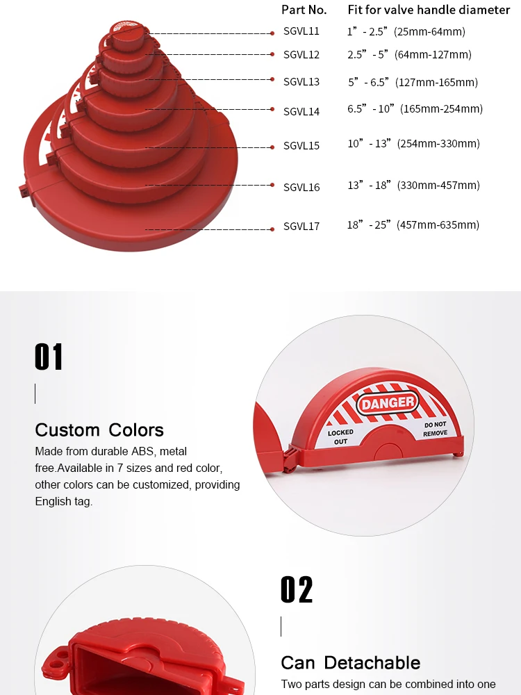 Factory Standard Safety Gate Valve Lockout - Lockey SGVL11