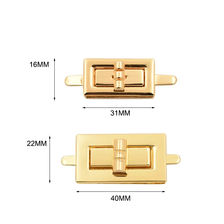 Metal Bag Buckle Square Turn Locks For Leather Bags - Buy Handbag Turn ...