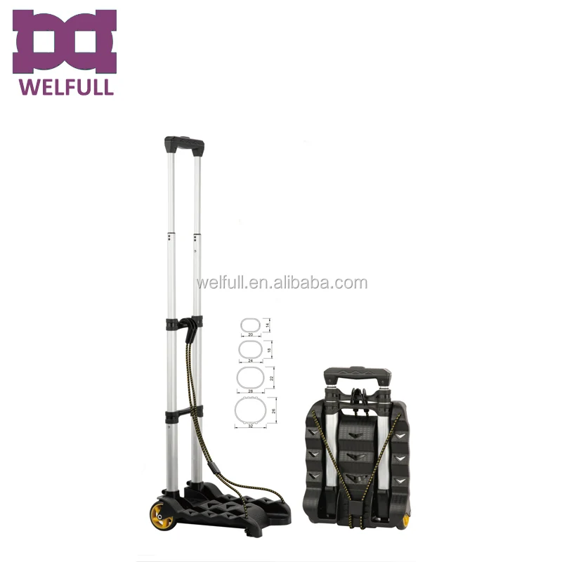 Aluminum Light Weight Compact Foldable Luggage Hand Trolley Cart - Buy ...