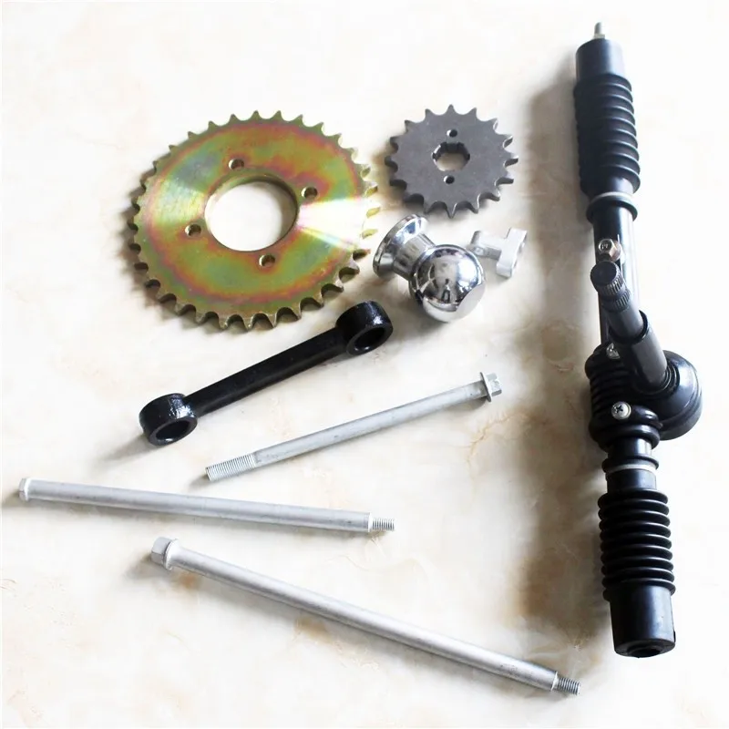 Go Kart 270mm Steering Kit with Tie Rod Rack Adjustable Shaft