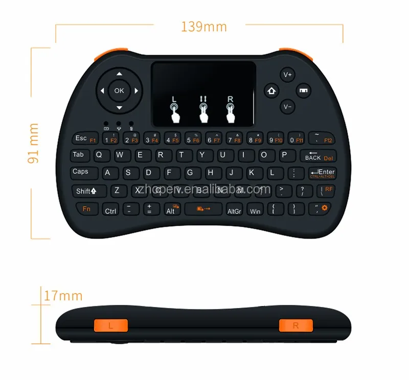 24g Wireless Drivers Usb Adapter Mini Air Mouse Touchpad Combo H9 ...