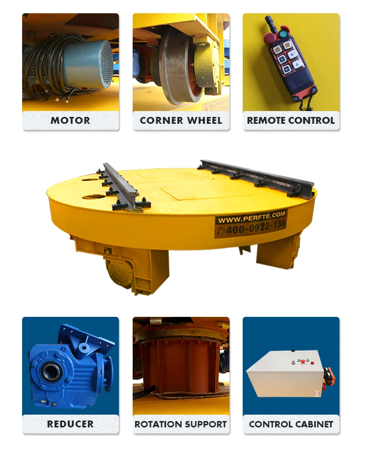 Rotating Platform Turntable Rail Transfer Cart Truck
