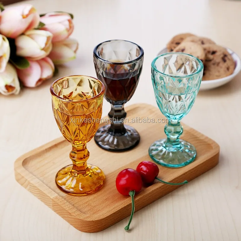 Fancy Wedding Colored Thick Stem Water/wine Glass Goblets - Buy Thick ...
