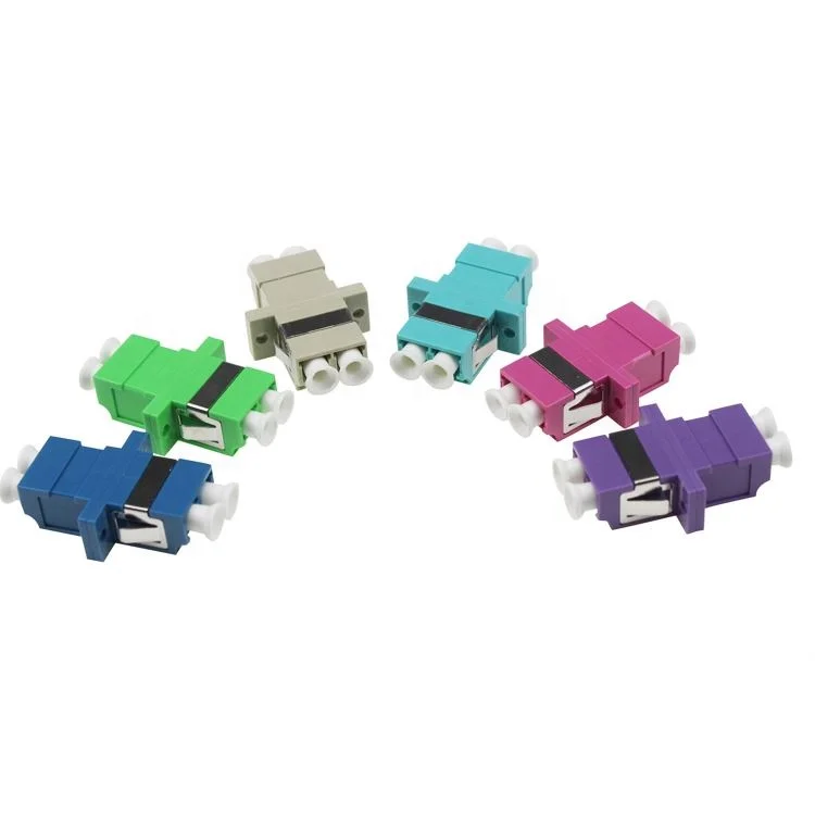 Lc/apc Fiber Coupler Adaptor Single Mode Adapters Multimode Om4 Duplex ...
