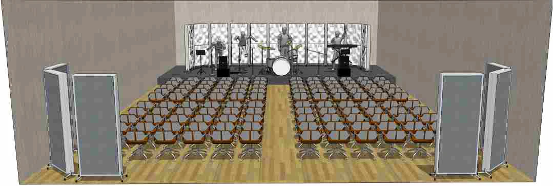 Movable Studio Sound Baffles Sound Diffuser Barrier With Wheels - Buy ...