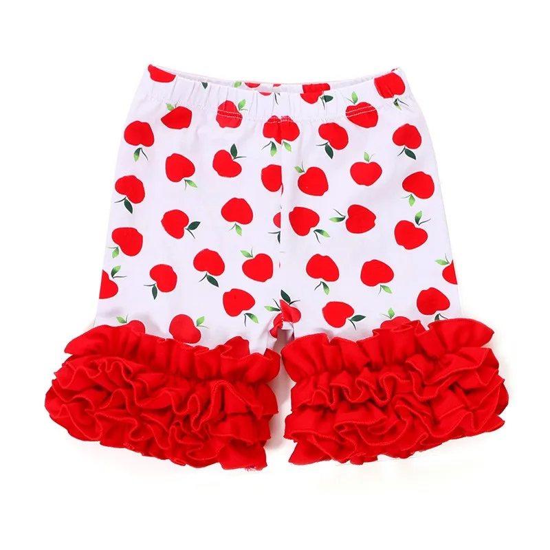 Cotton Cute Apple Printing Tight Triple Sew Sassy Icing Legging Girl ...