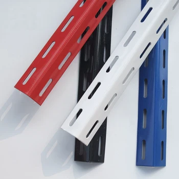 Powder Coated Steel Iron Slotted Angle For Warehouse - Buy Slotted ...