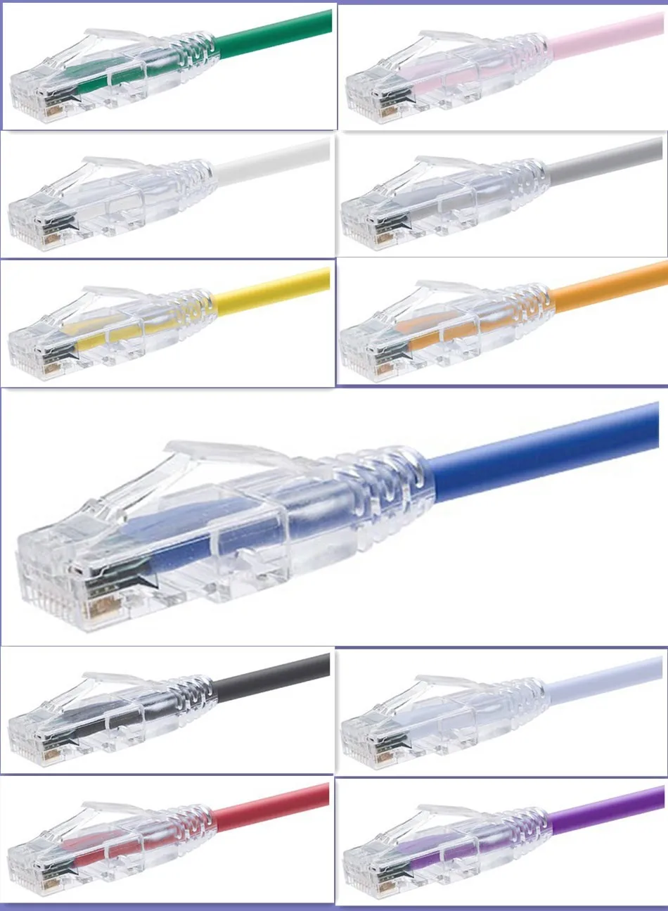 Ultra Thin Rj45 Slim Cat6a U/utp Od:1mm X 4mm Network Jumper Cable ...