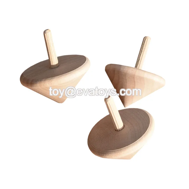New Hottest Educational Kids Wooden Spinning Top Toy in Natural Wood ...
