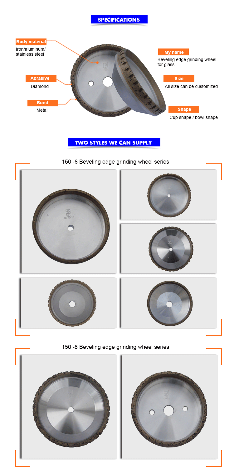 Abrasives Bevel Edge Grinding Wheels - Customized Support