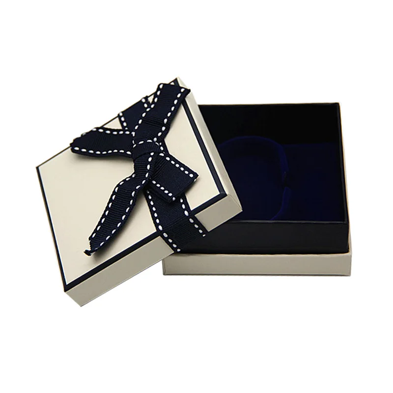 Luxury Small Square Rigid Paper Packaging Ribbon Jewellery Bracelet ...