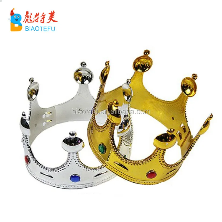 Kids King Adjustable Golden Silver Plastic Crown - Buy Cheap Childrens ...