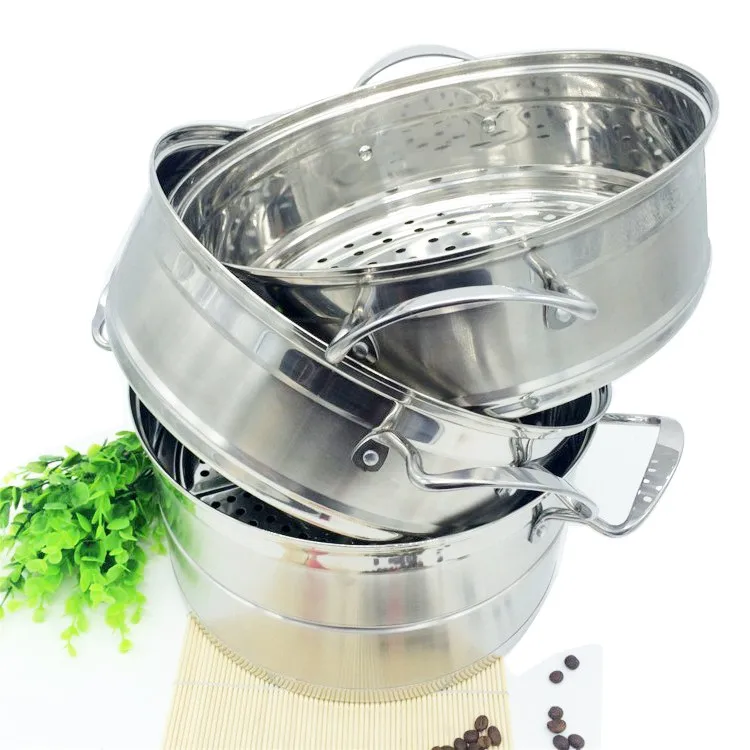 Double Layer Food Steamer Kitchen Pot Factory Supply Stainless Steel ...