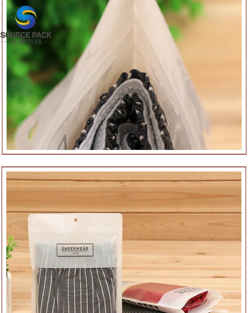 Matte Finish Zip Lock Packaging Sock Bags With Side Gusset - Buy ...