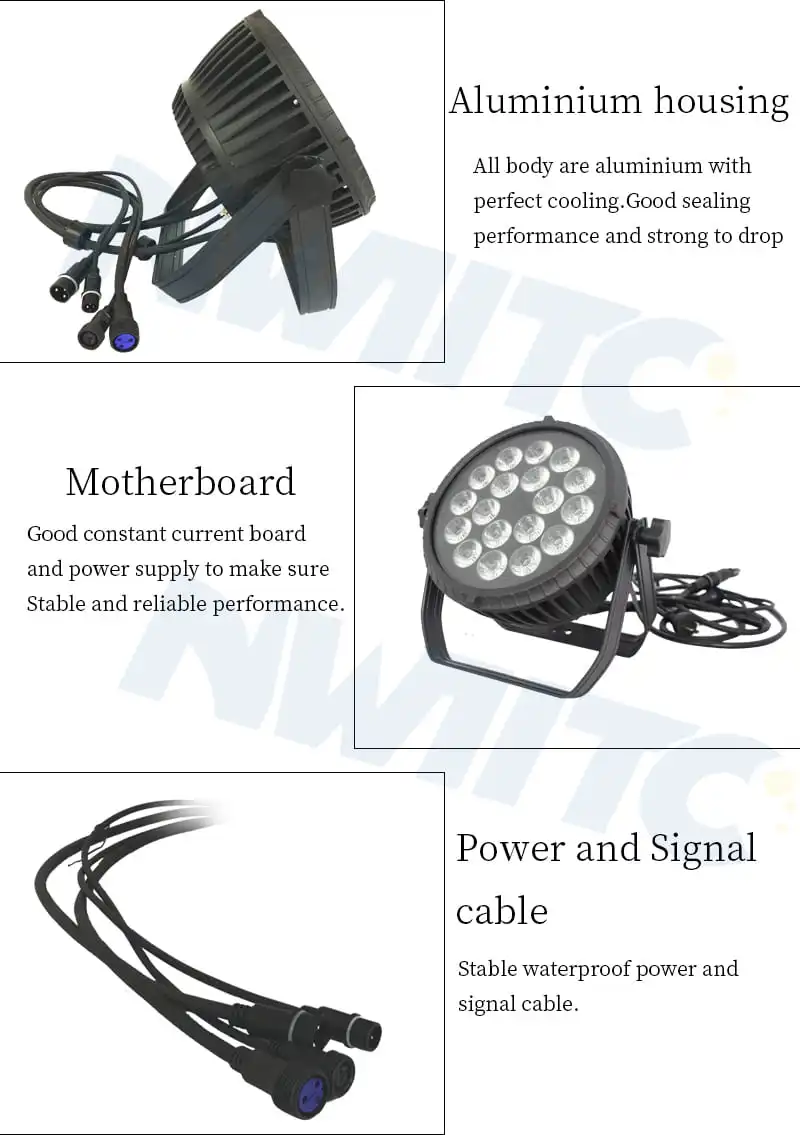 Outdoor IP65 DMX RGBWA UV 6in1 Waterproof LED Uplights