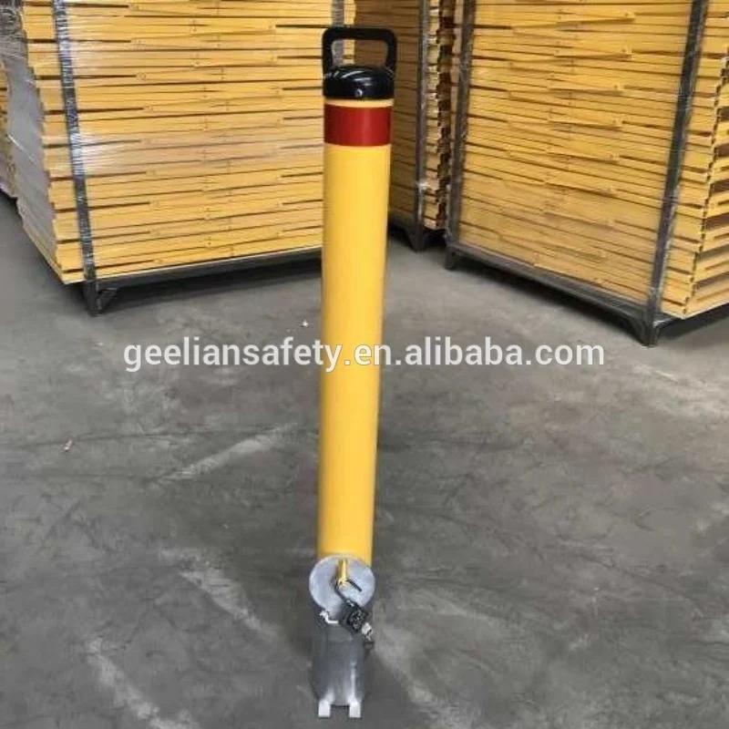 Security Post Driveway Ss304 Fixed Bollard Parking Square Safety Pole ...