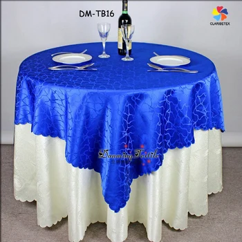 2014 New Royal Blue Fancy Cheap Wedding Damask Tablecloth Overlay - Buy ...