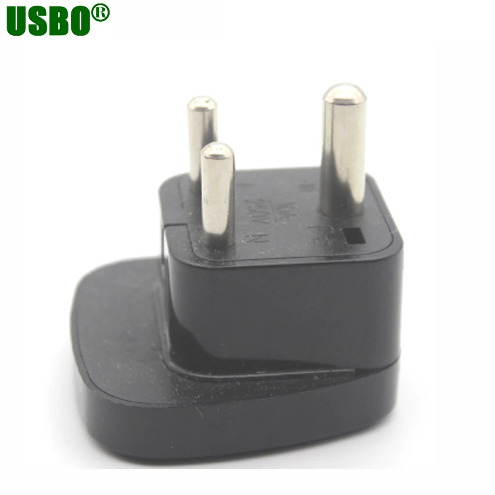 Universal 3 Round Pin Travel Plug Adapter For South Africa India Russia ...