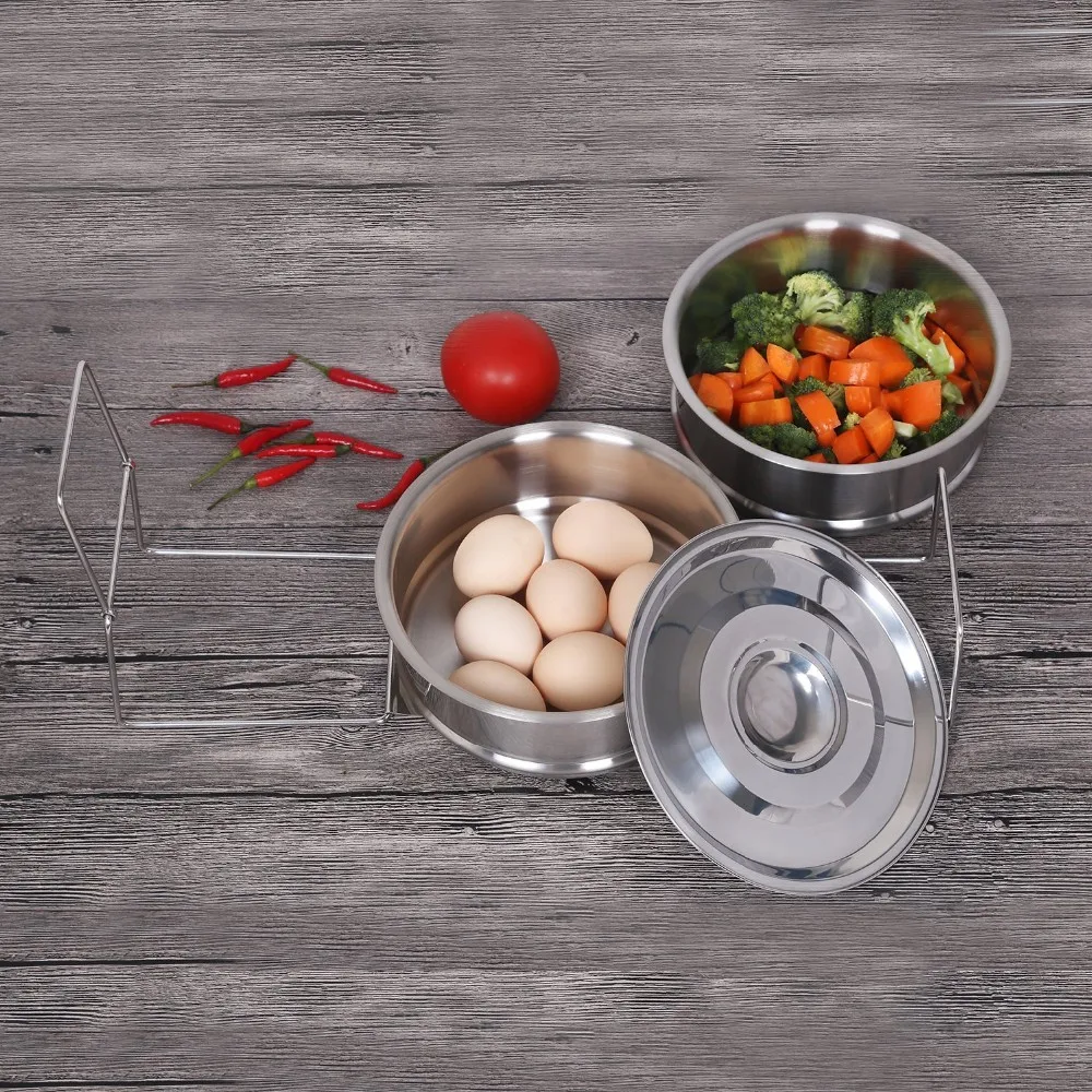 Kitchen Stackable Stainless Steel High Pressure Cooker Insert Pans ...