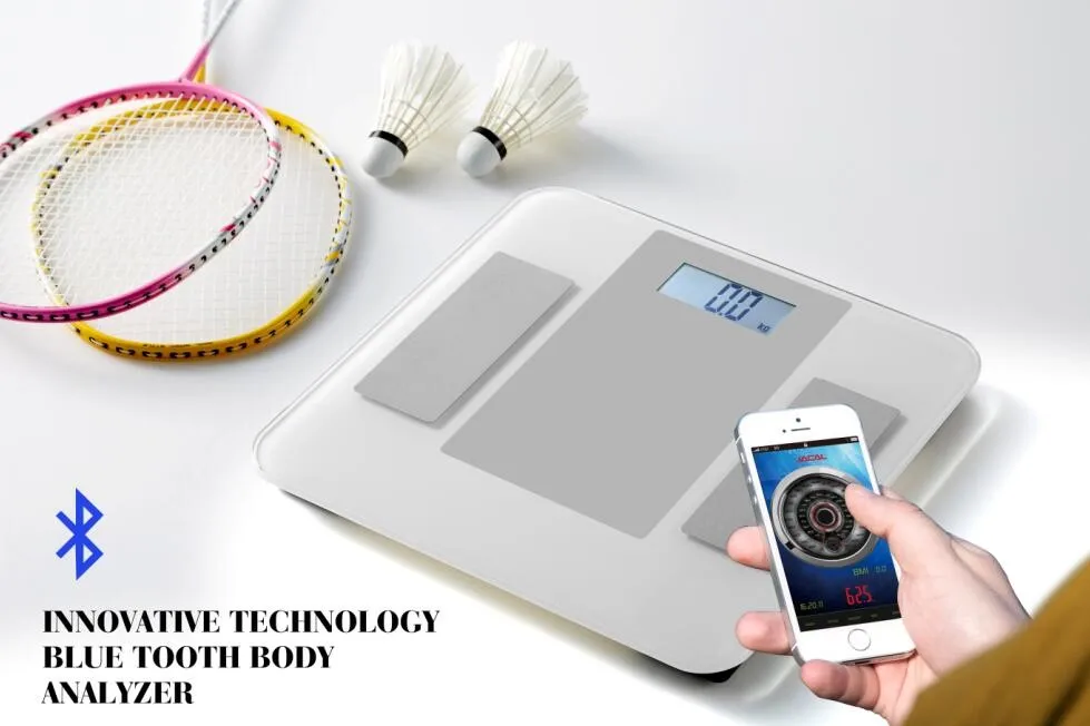 Electronic Bluetooth Gym Glass Weight Scale Bathroom Body Fat Scales ...