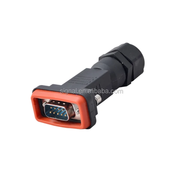 Male To Female Db9 Waterproof Connector With Cable - Buy Db9 Waterproof ...