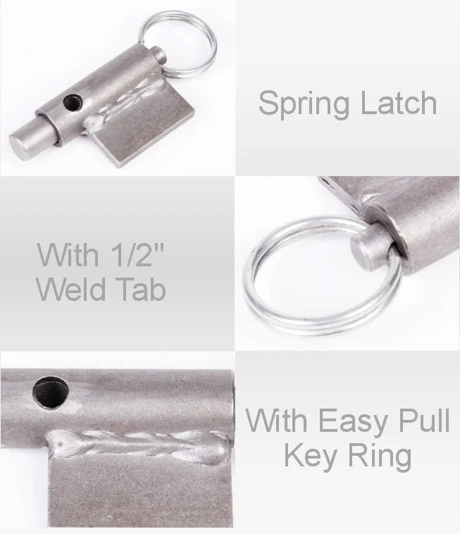 Oem Style Gate Latch Bare Steel Spring Latch With Welded Tab And Key ...