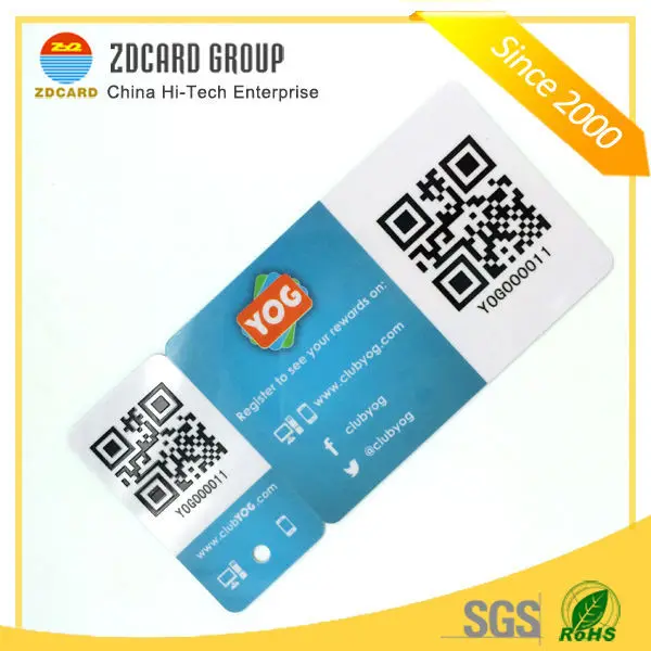 Variable Qr Code Pvc Key Card Combo Snap Off Card - Buy Combo Snap Off ...