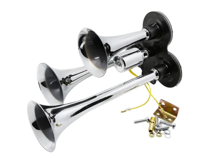 152db Super Loudest Chrome 12v/24v Truck Bus Big Train Electric Air ...