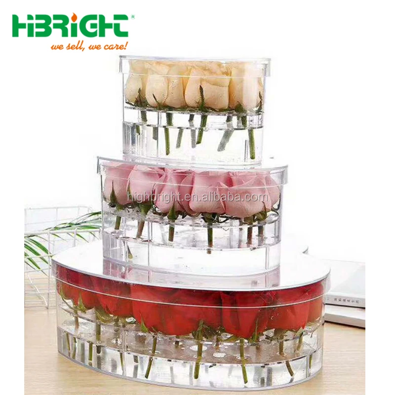 Wholesale Custom Small Storage Display Clear Acrylic Flowers Box With ...