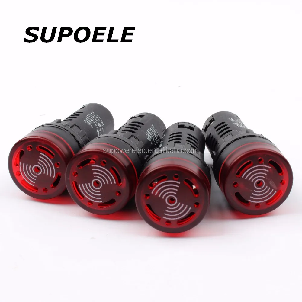 Ce Rohs 22mm Red Led Indicator With Flash Flasher Buzzer 12v 24v 48v ...