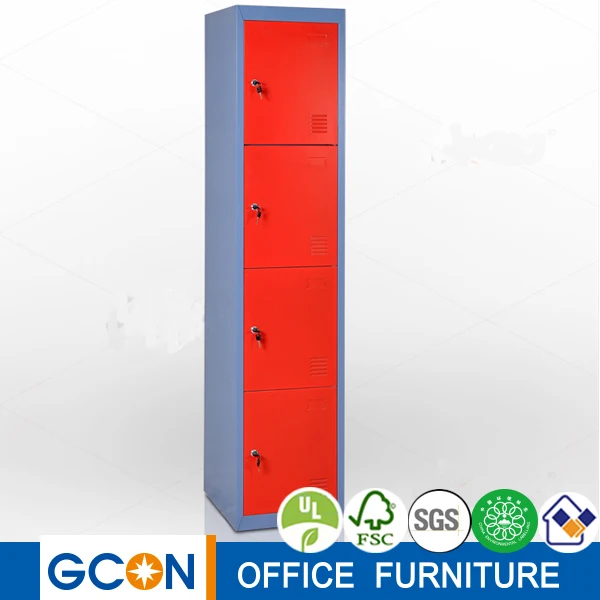 4 Tier Used School Lockers Steel Cabinet Clothes Locker Metal Clothes ...