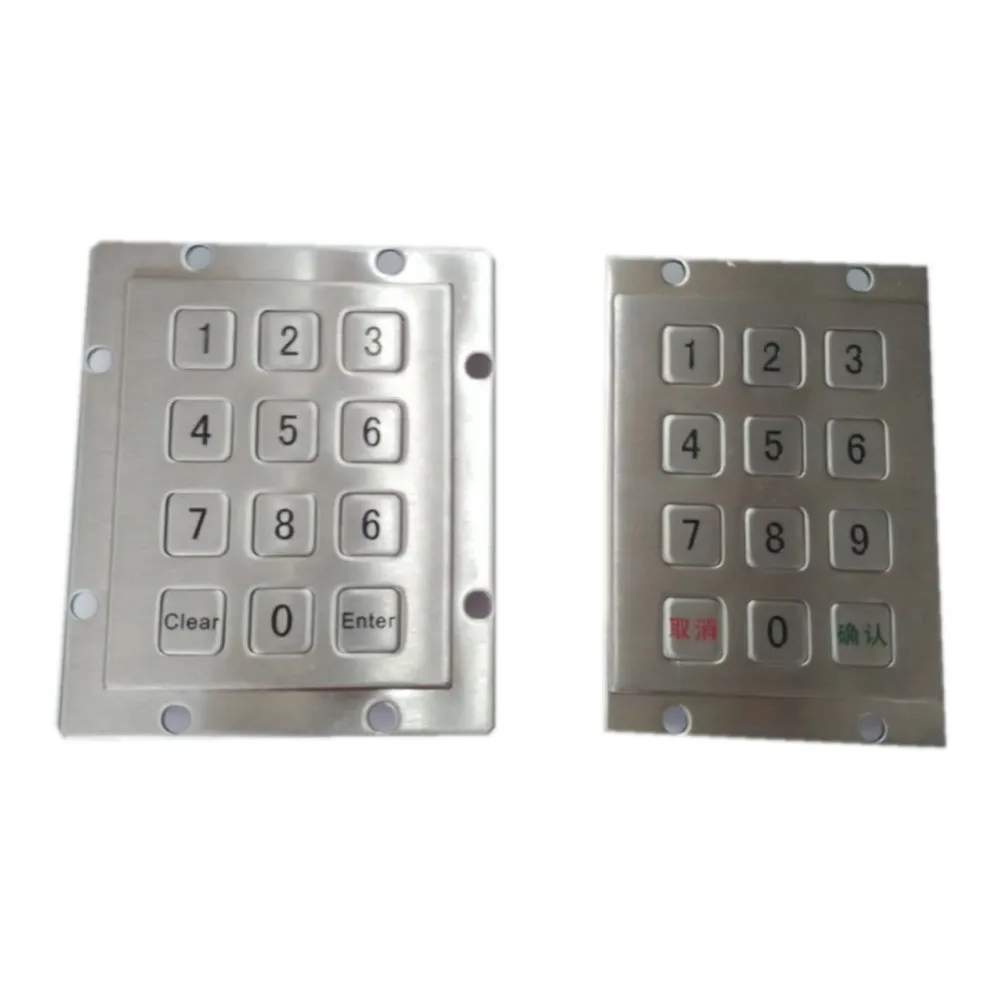 3x4 Rear Mounted Matrix Keypad with Male Pin Out Connector