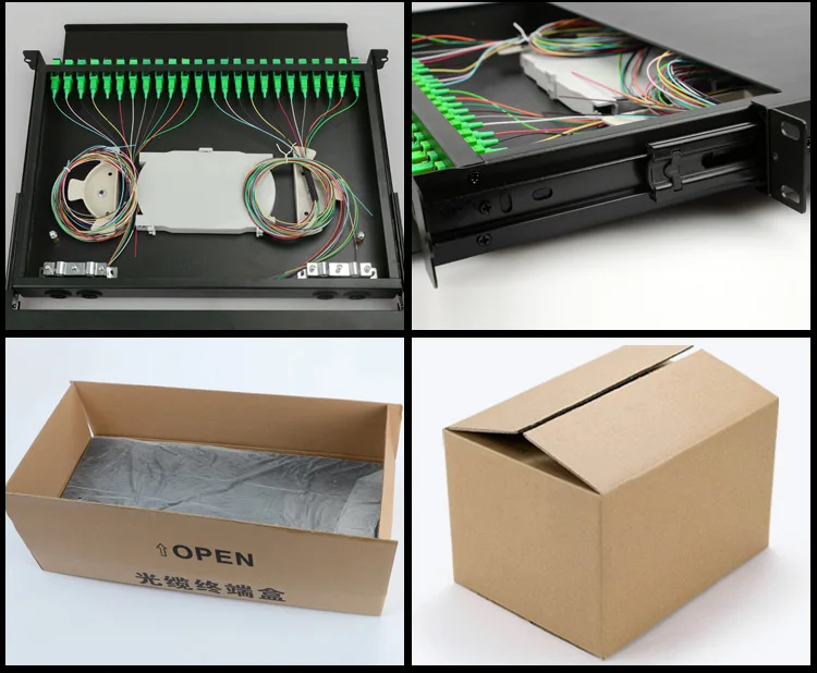 SC APC 24 Core Drawer Type Terminal Box - 1U Rack Mount