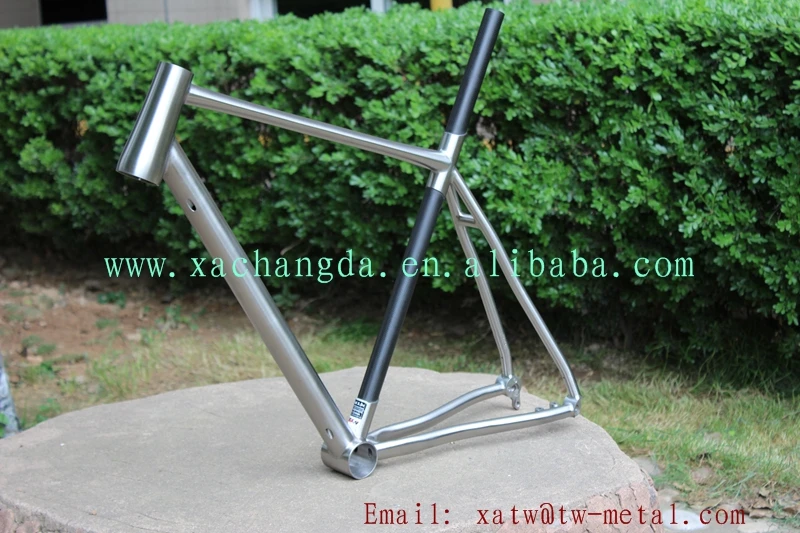 Road Bike Frame Taper Head Tube Titanium Touring Bike Frame Flat Mount ...