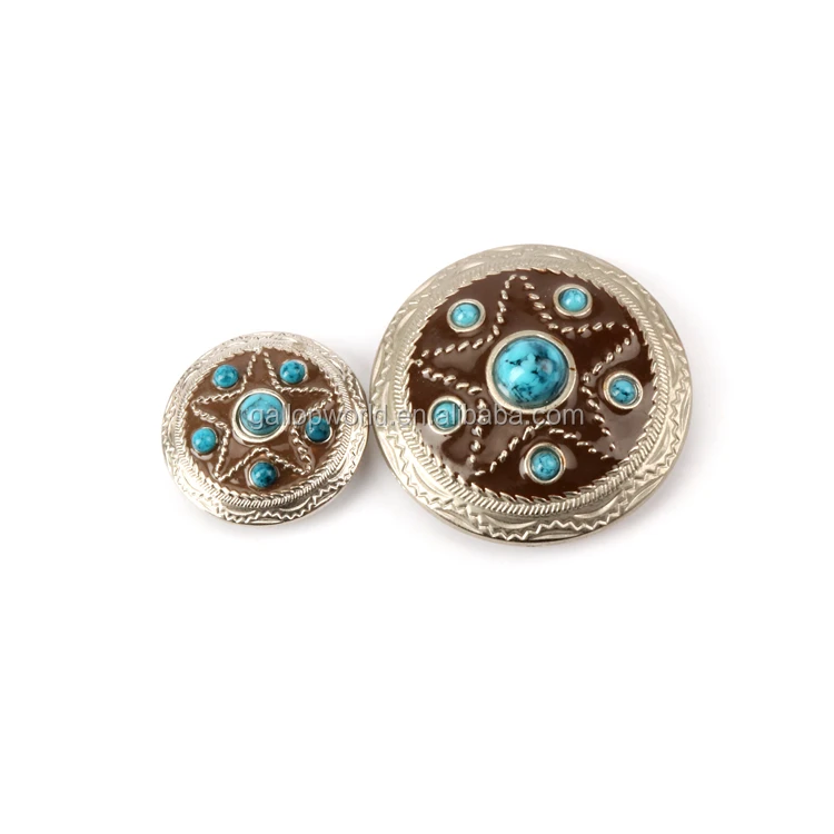 Handmade Custom Star Conchos With Turquoise Stone Decoration - Buy Star ...