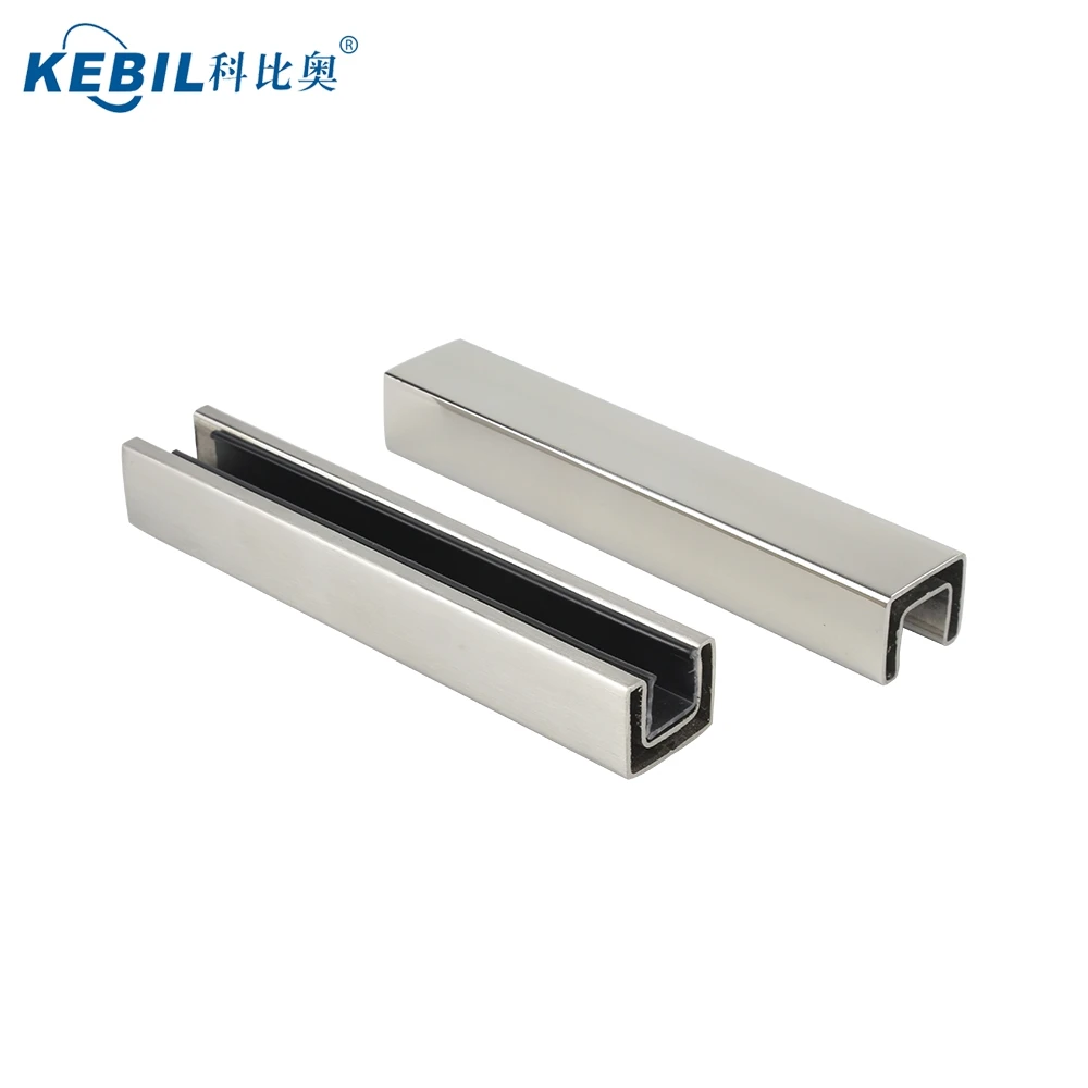 Glass Railing Top Mounted Rail - Square Mini Handrail Slot Tube 5.8M
