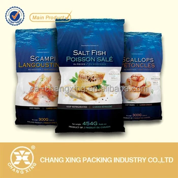 Resealable Frozen Food Packaging Bag/ Frozen Fish Meat Storage Bag ...
