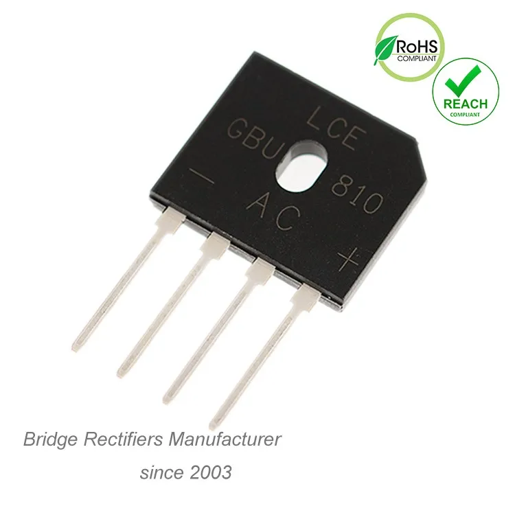 LCE DIP High Current Bridge Rectifier GBU810 for General Use