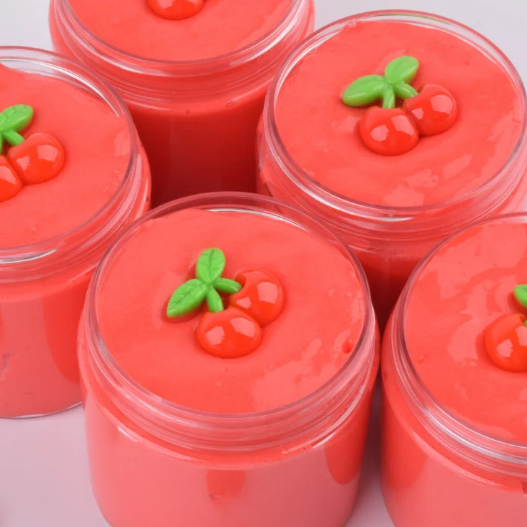 High Quality Modeling Neon 12 Colors Fluffy Cotton Kit Slime Container ...