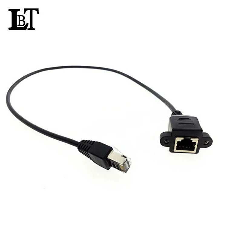 Rj45 To Screw Panel Mount Ethernet Lan Network Extension Cable - Buy ...