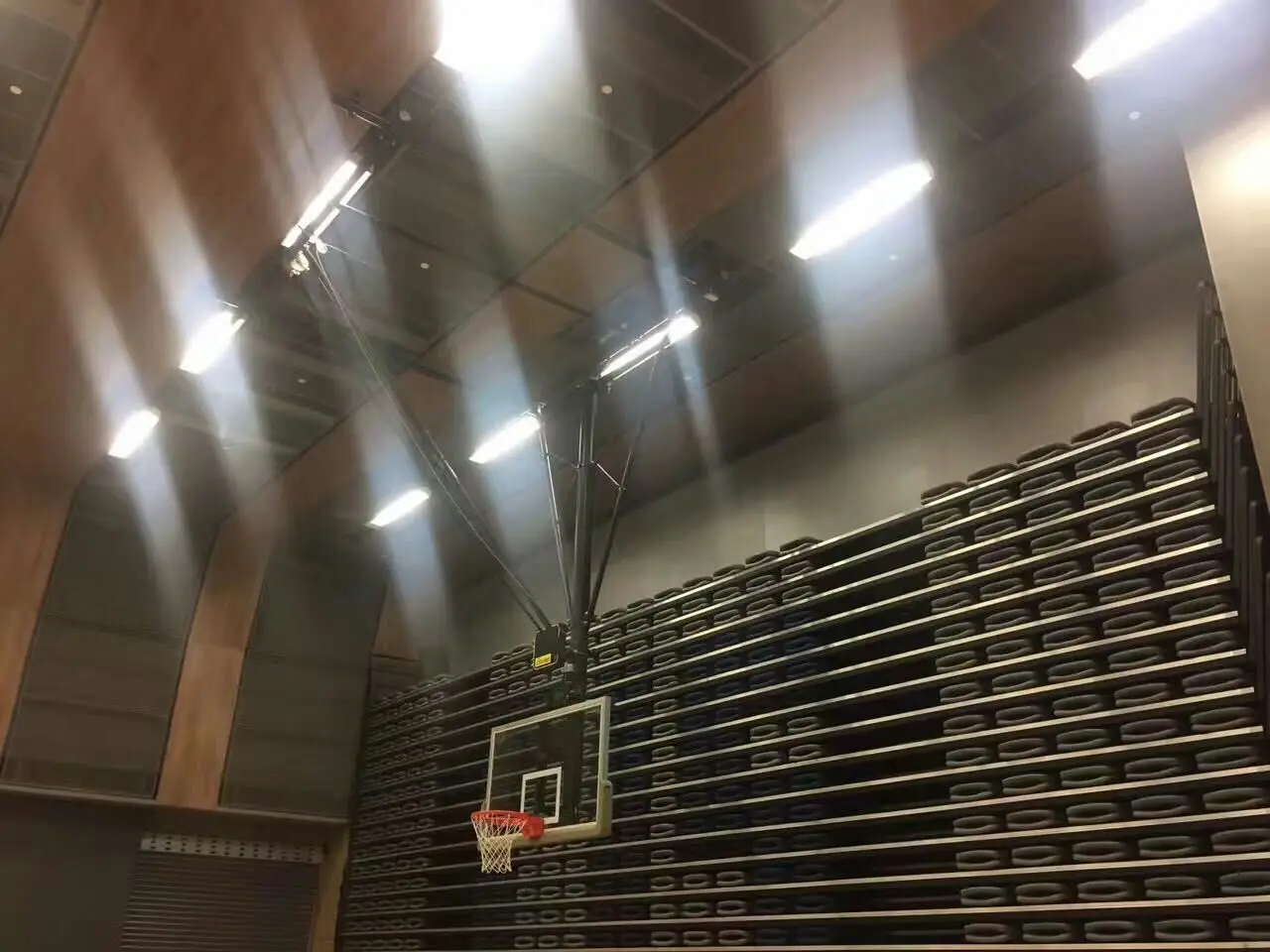 Customized Gymnasium Ceiling Mounted Basketball Hoops