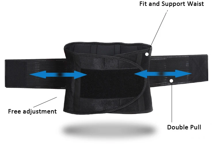 custom medical adjustable neoprene waist support protector trainer protection sweat trimmer belt for men/old people back pain