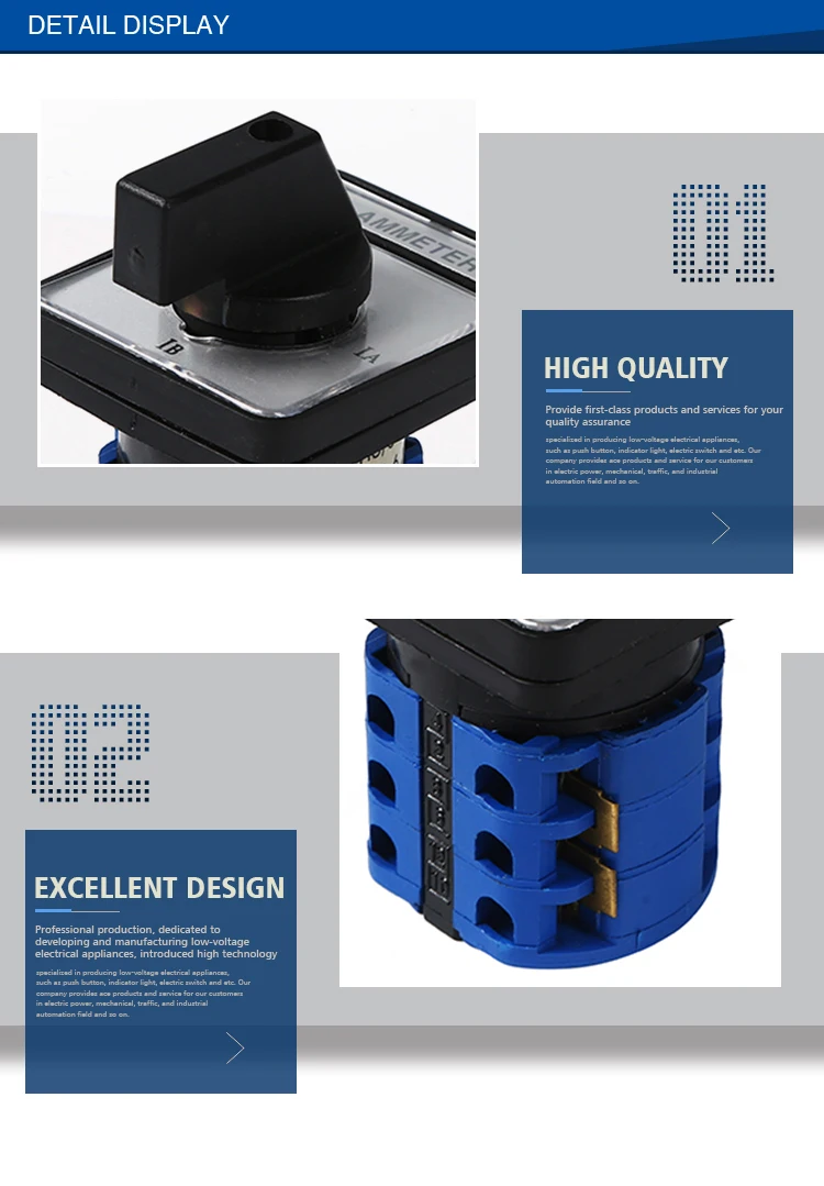 Ammeter/voltmeter Changeover Switch - Buy Changeover Switch,Ammeter ...