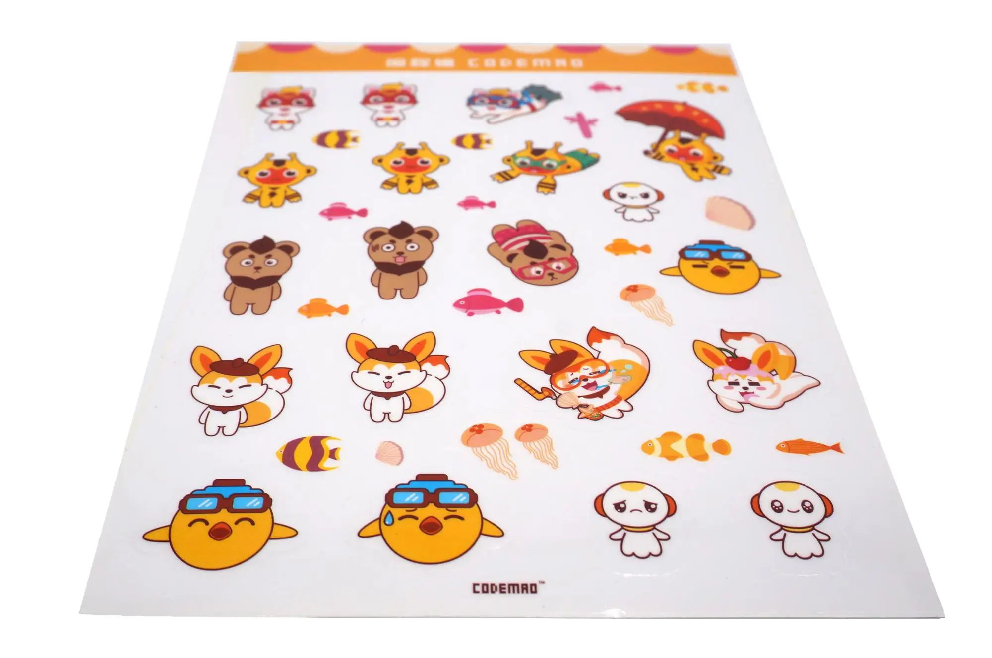 Custom Design Korea Kawaii Label Sticker For School Student Animal ...