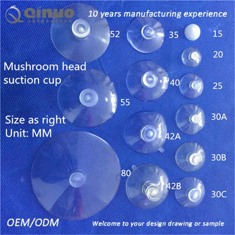 Factory Supplier Eco-friendly PVC Plastic Vaccum Suction Cup with Screw ...