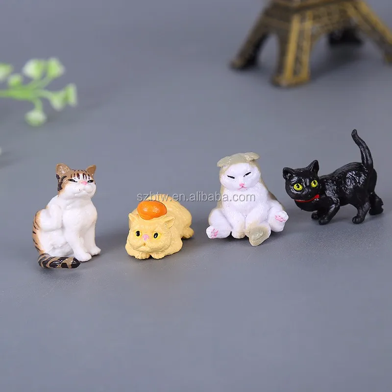 10pcs Cute Cat Action Figures Toys Pvc Cartoon Animal Mini Cat Doll ...