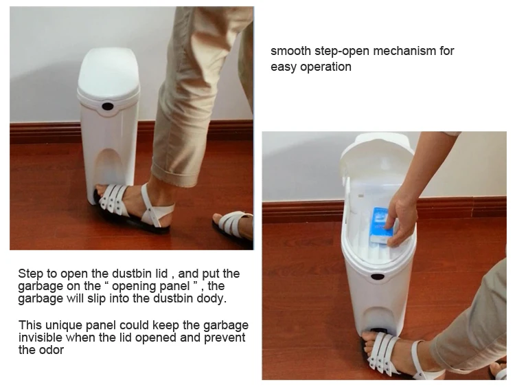 China Wholesale Toilet Plastic Lady Sanitary Pad Disposal Foot Pedal ...